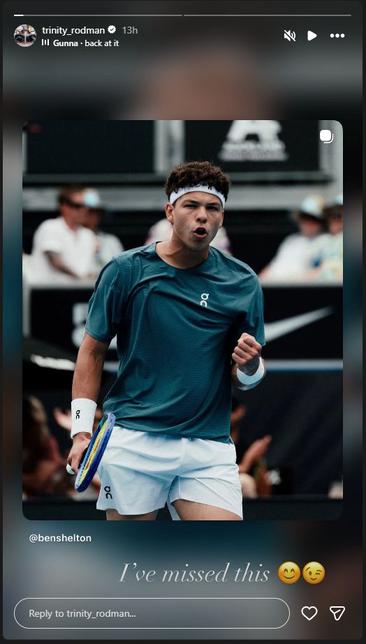 Ben Shelton’s Girlfriend Trinity Rodman Sends 3-Word Message As ...