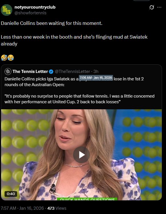 Danielle Collins Under Fire From Iga Świątek Fans After Harsh ...