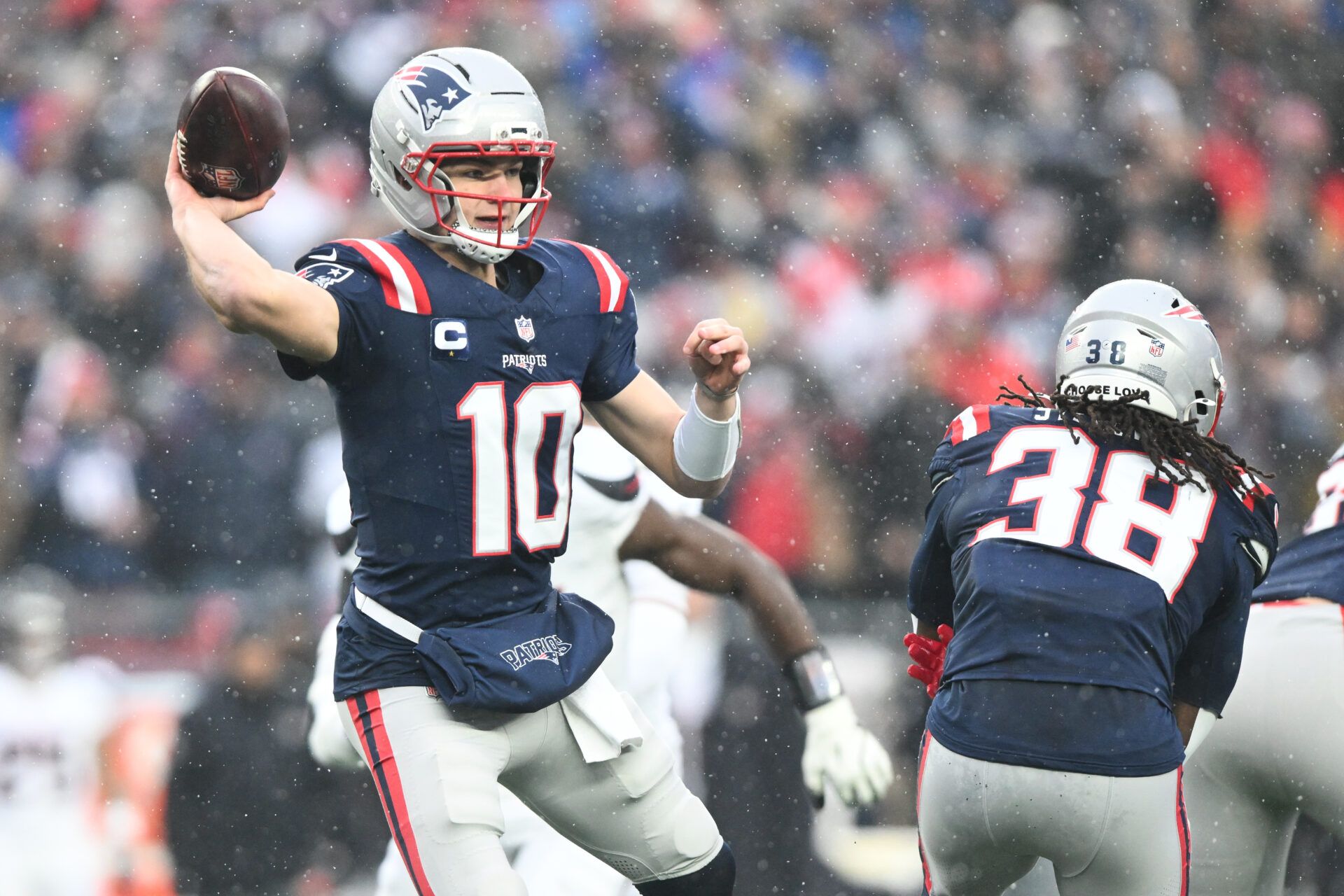 Drake Maye’s Wife Ann Michael Rocks Custom Hoodie To Support Patriots ...