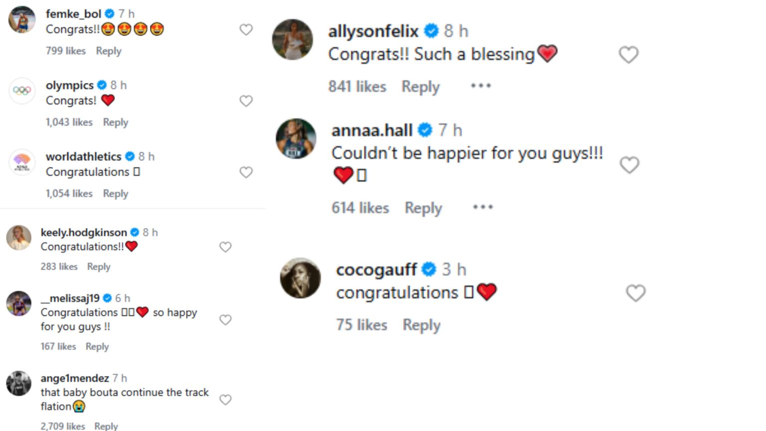 Coco Gauff, Femke Bol, Shelly-Ann Fraser-Pryce, and Other Athletes ...