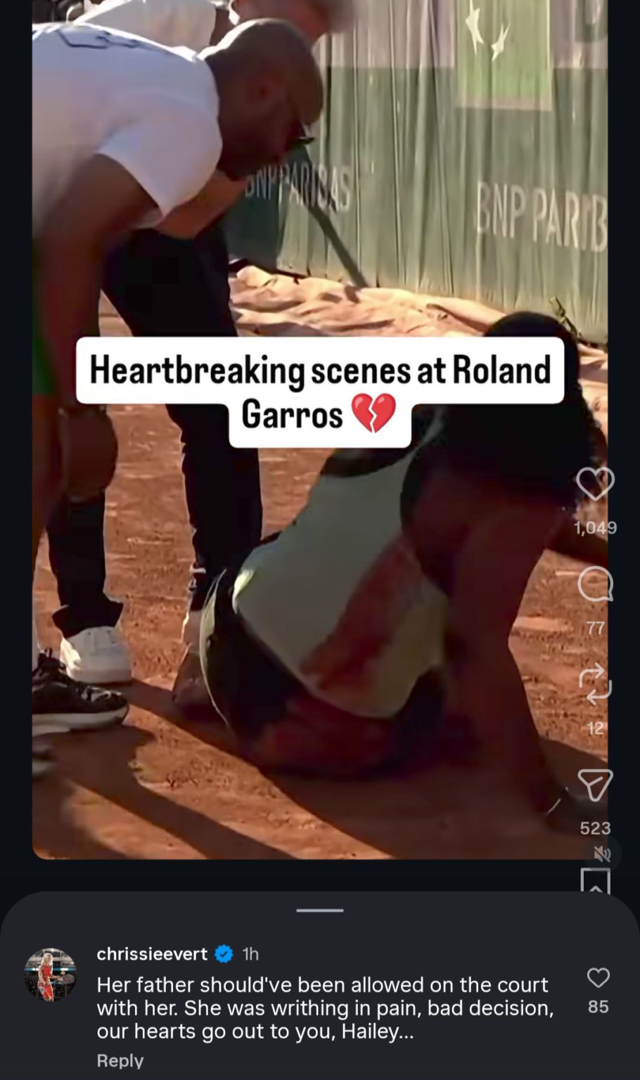‘Bad Decision’ – Chris Evert Blasts Umpire For ‘Pushing’ Hailey ...
