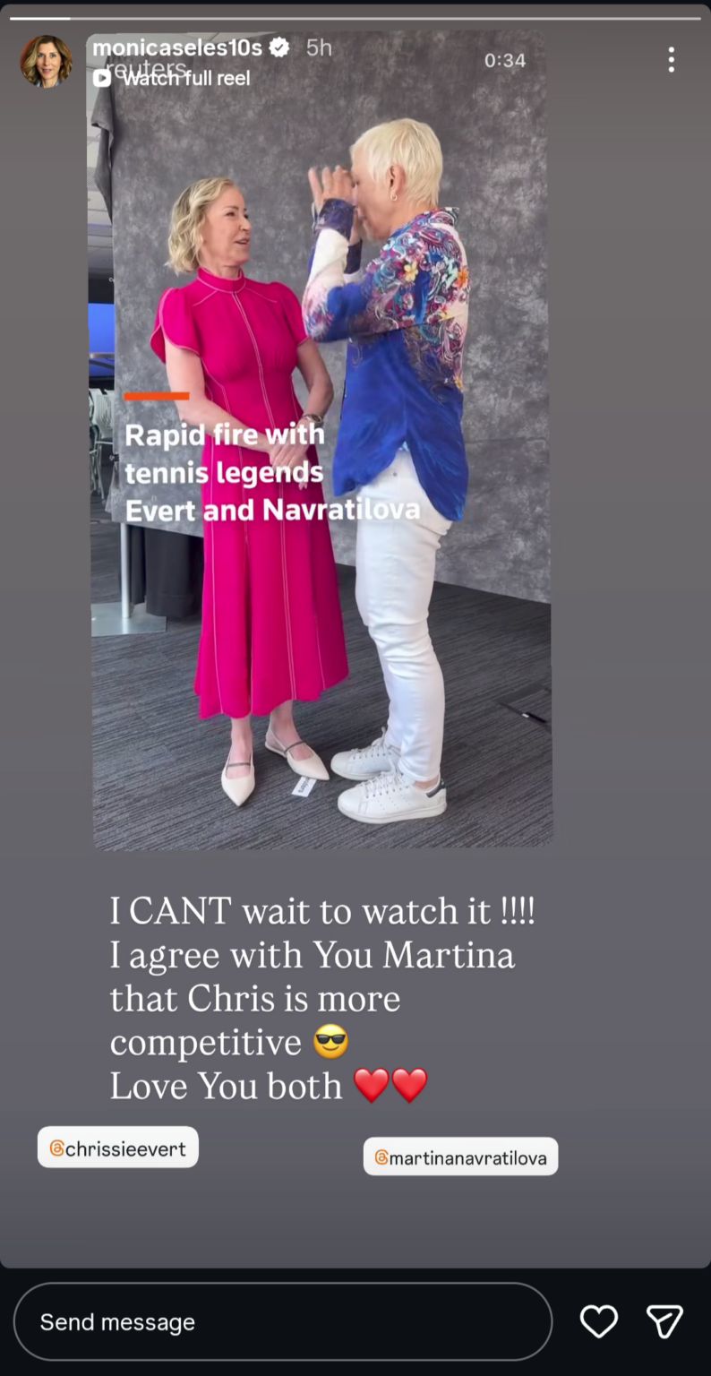 'I CAN'T Wait' -- Monica Seles Reacts As Chris Evert and Martina ...